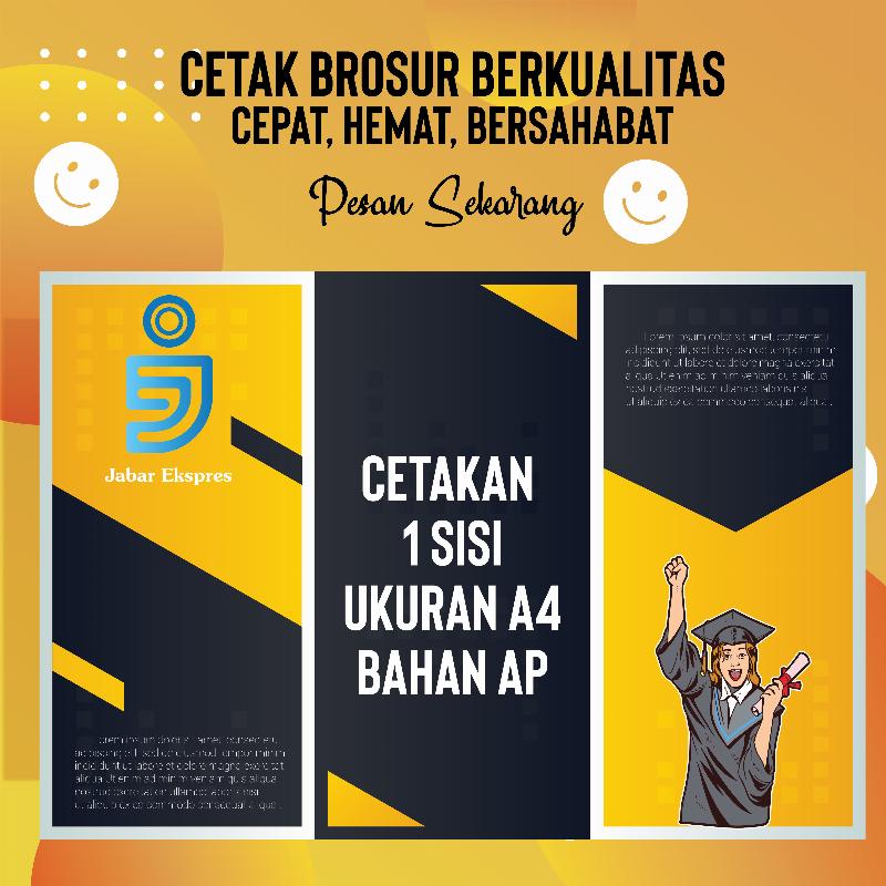 Cetak Brosur 1 Sisi Ukuran A4 by Jabar Ekspres ID